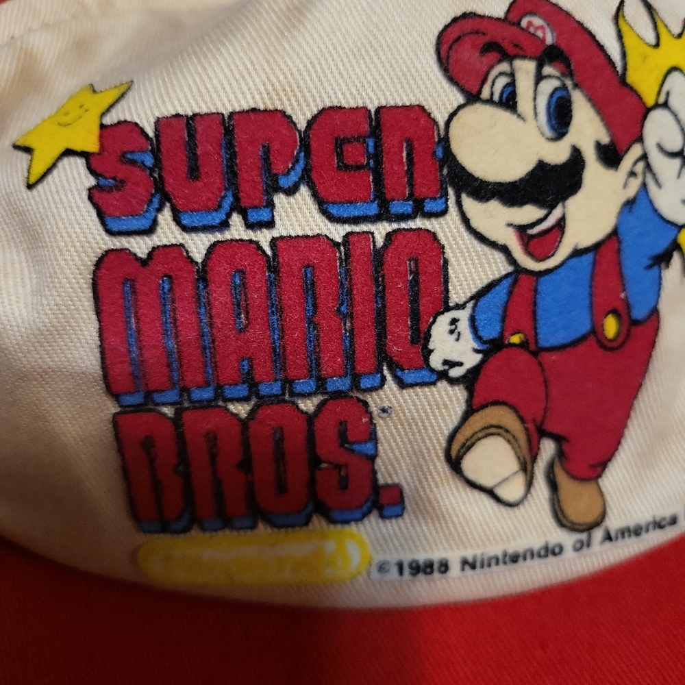 Vintage 1988 Super Mario Bros Nintendo Licensed Hat S… - Gem